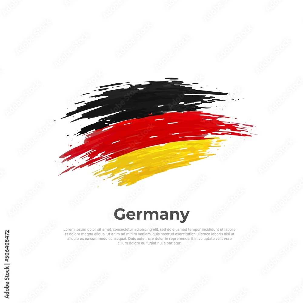 German flag brush strokes. Stripes in colors of flag of germany on a ...