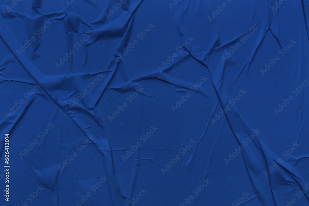 Blank blue paper is crumpled texture background. Crumpled paper texture ...