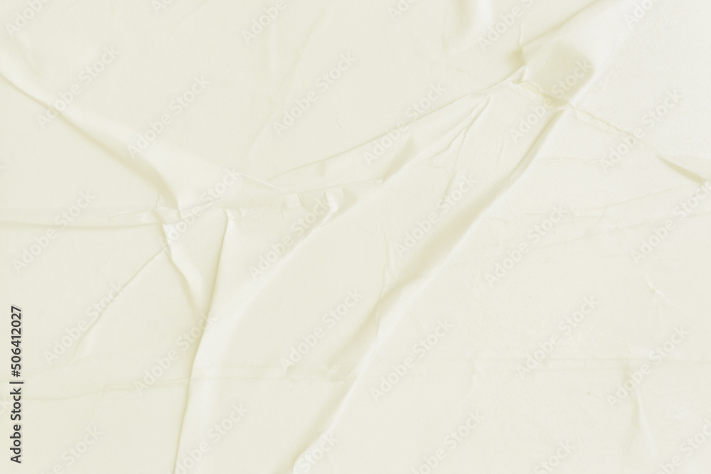 Blank cream paper is crumpled texture background. Crumpled paper ...