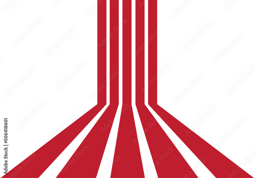 Red Perspective Lines in the White background wallpaper Stock Vector ...