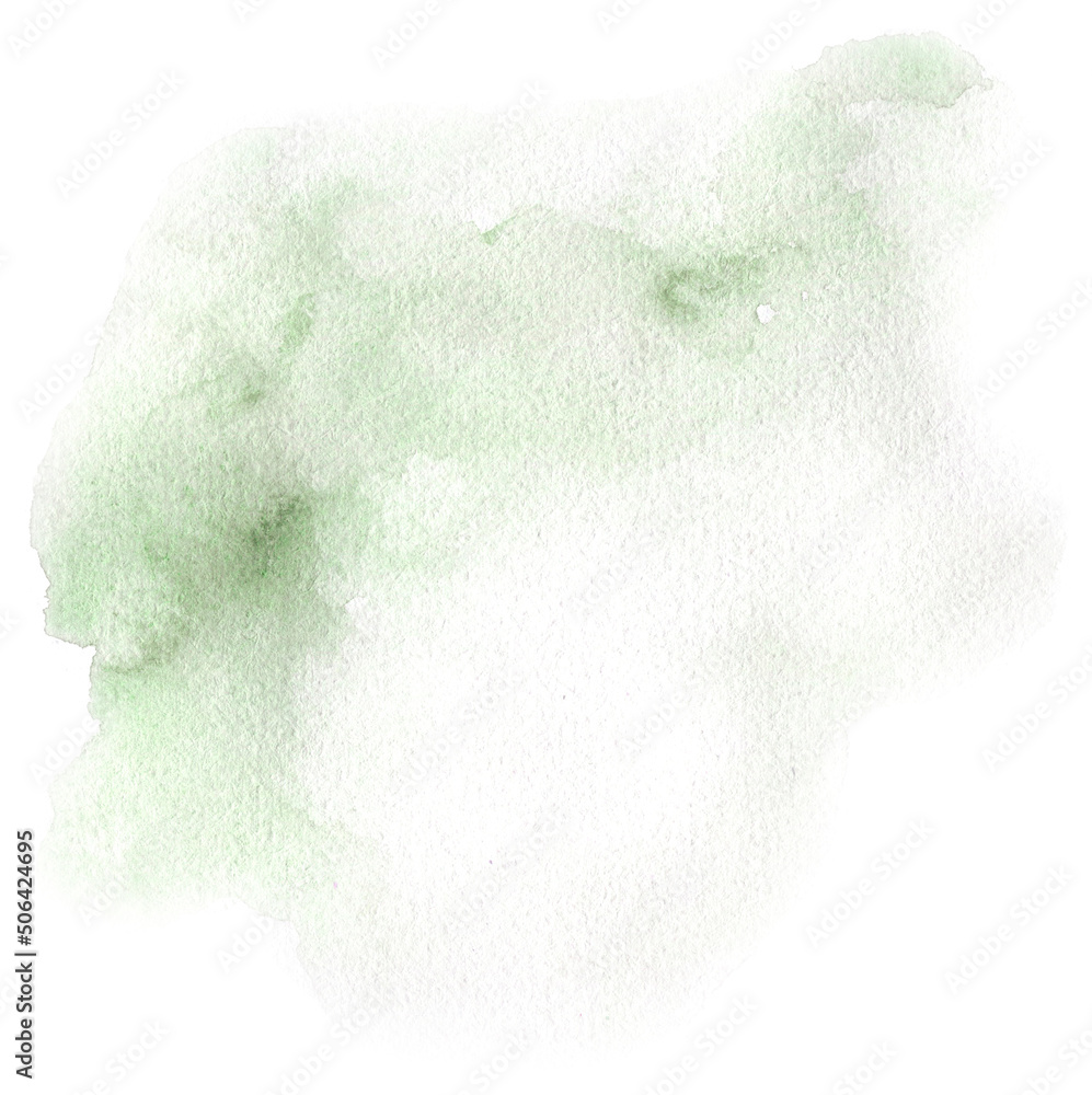 Watercolor green splash texture background. Hand-drawn wet spot, blob ...