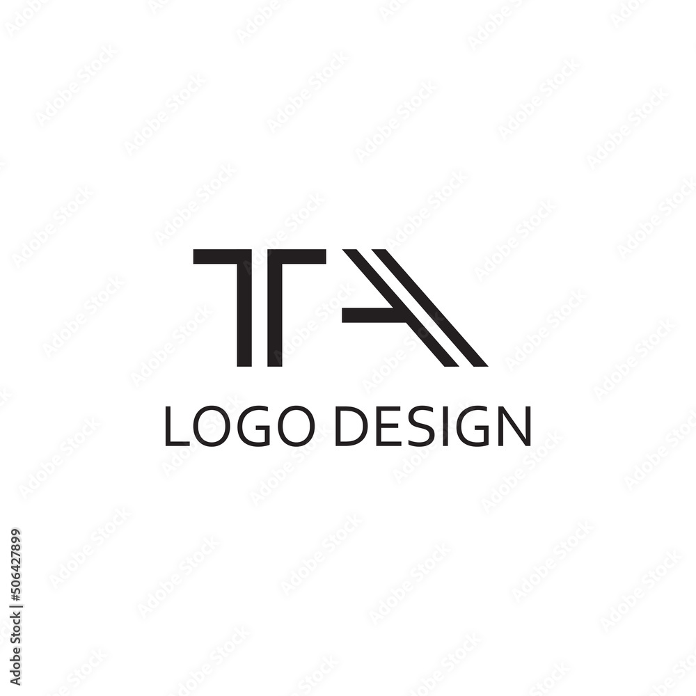 simple letter ta monogram for logo company design Stock Vector | Adobe ...
