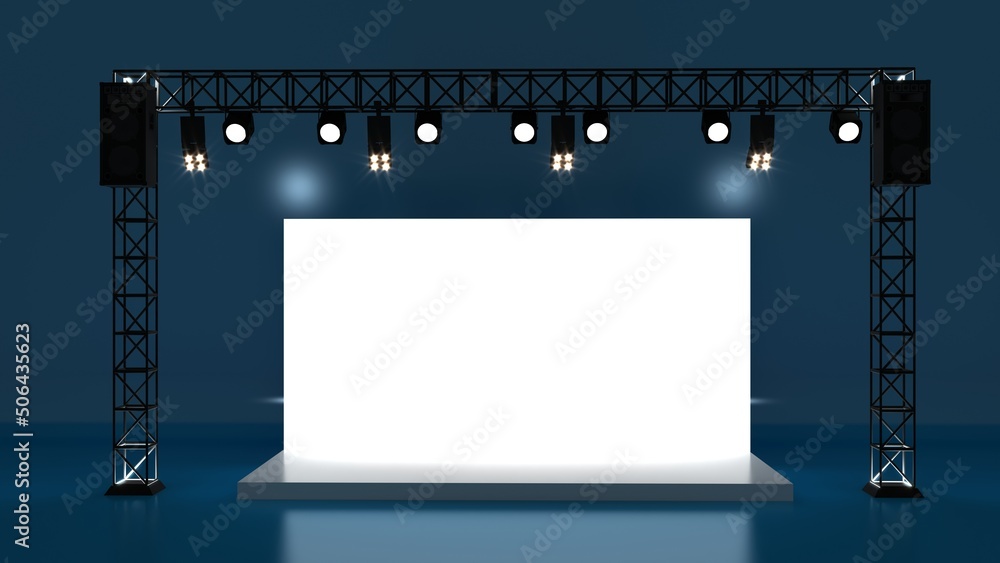 Empty stage design for mockup and corporate identity, display. Platform ...