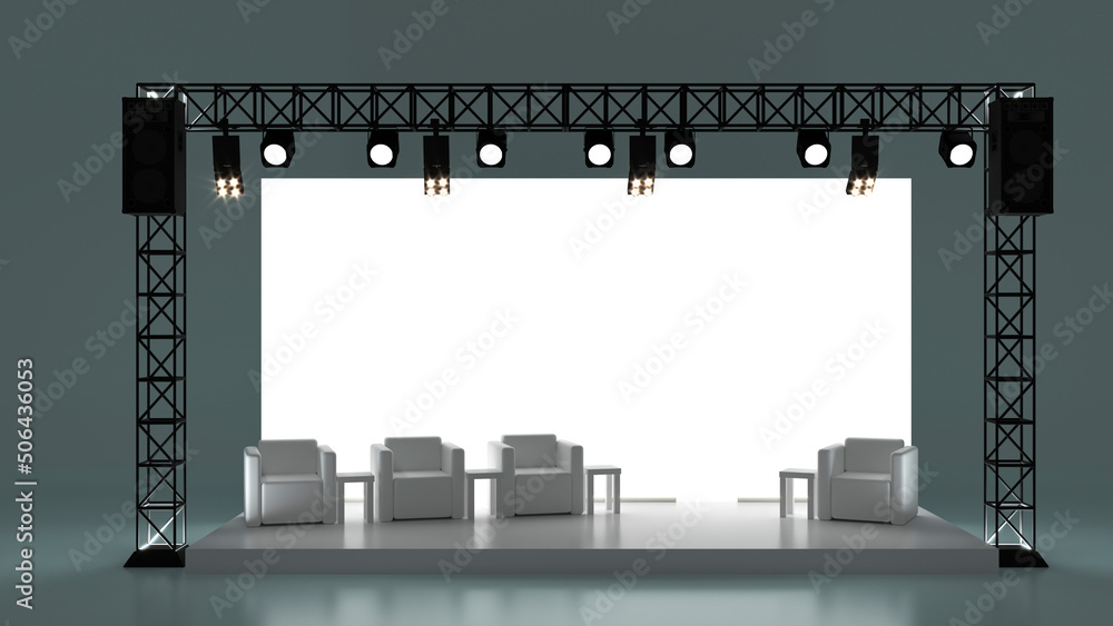 Empty stage design for mockup and corporate identity, display. Platform ...