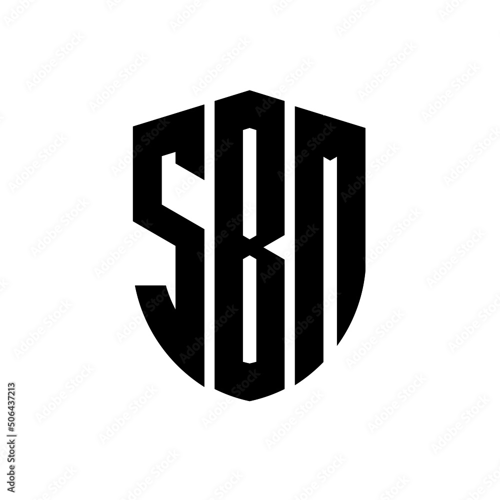 SBM letter logo design. SBM modern letter logo with black background ...