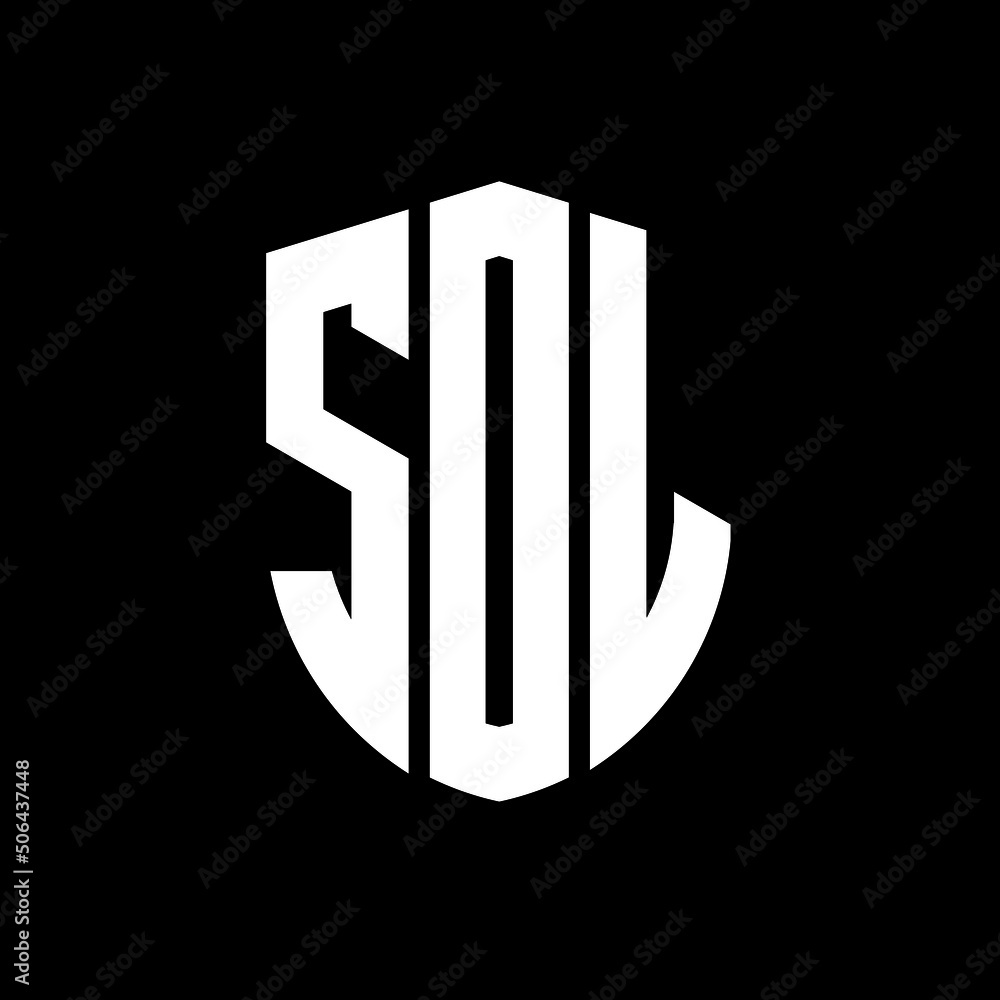 SDL letter logo design. SDL modern letter logo with black background ...