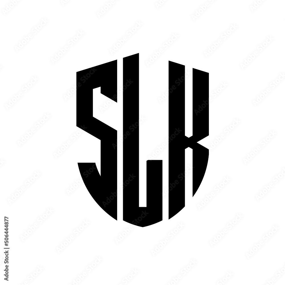 SLK letter logo design. SLK modern letter logo with black background ...