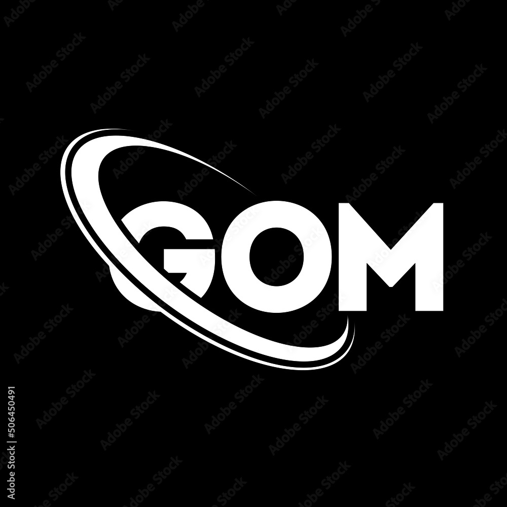 GOM logo. GOM letter. GOM letter logo design. Initials GOM logo linked ...