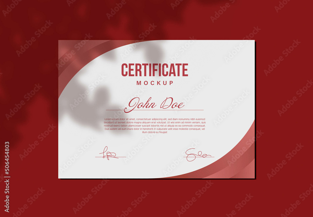 Isolated Square Certificate Mockup Stock Template | Adobe Stock