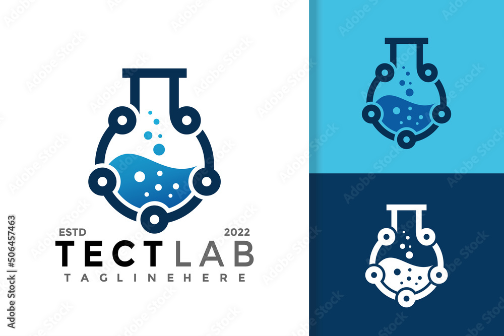 Tech Lab Logo Design Vector Template Stock Vector | Adobe Stock