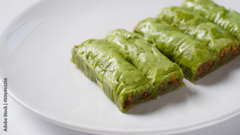 Baklava a layered pastry dessert made of filo pastry, filled with ...