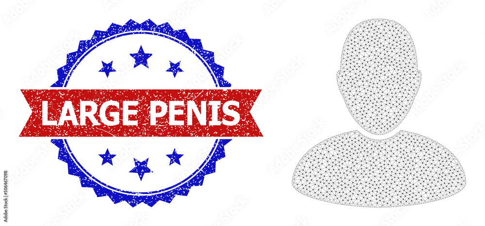 Mesh User Carcass Icon And Bicolor Textured Large Penis Seal Stamp
