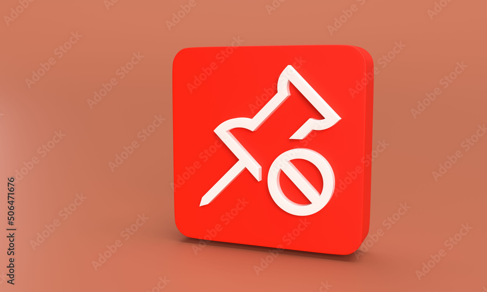 pin and not allowed icon as template for information and education on ...