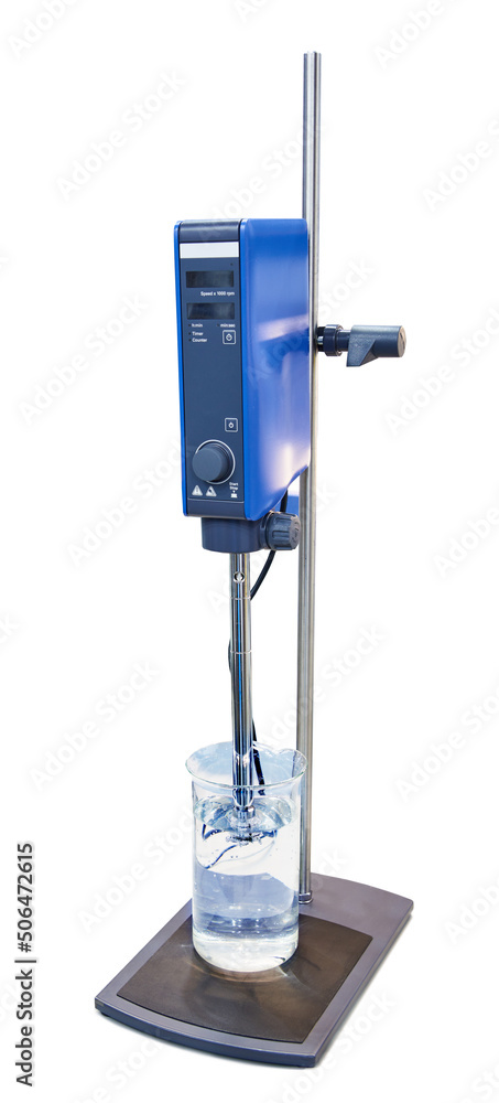 Homogenizer dispersant chemical lab isolated white Stock Photo | Adobe ...