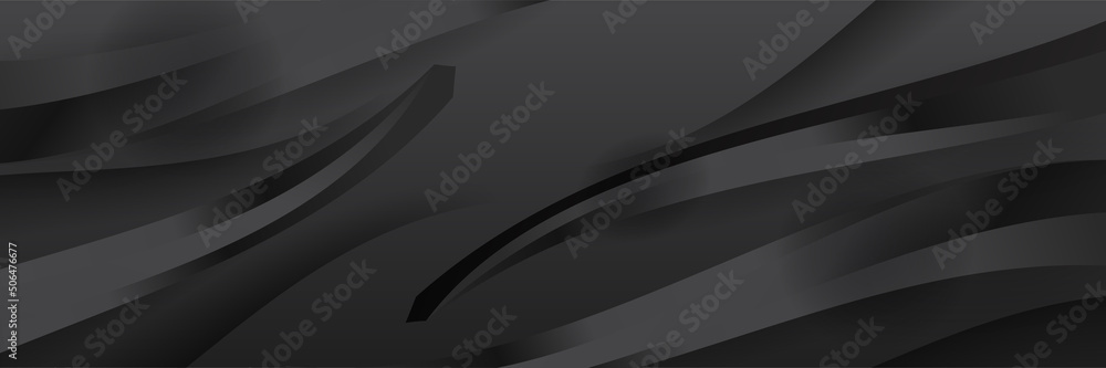 Black abstract banner background with dark concept. Vector Illustration ...