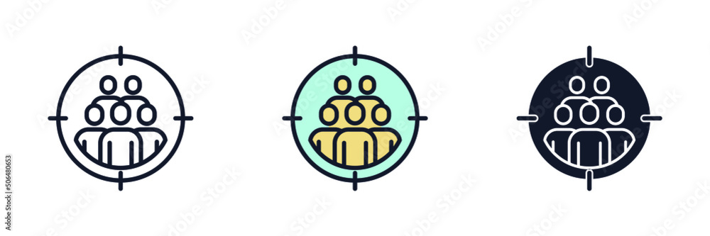 target audience icon symbol template for graphic and web design ...