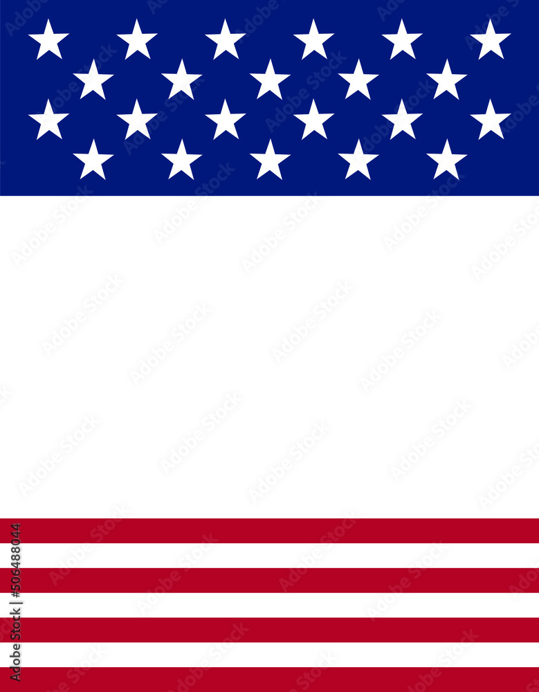United States of America banner. American style banner. USA flag theme ...