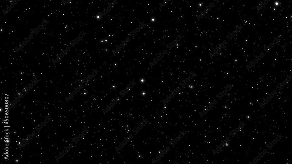 Twinkling star particles animation on starry night background. Motion ...