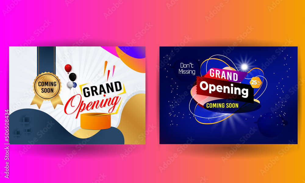 Grand Opening Coming soon background Banner Design, Sale Opening Poster ...
