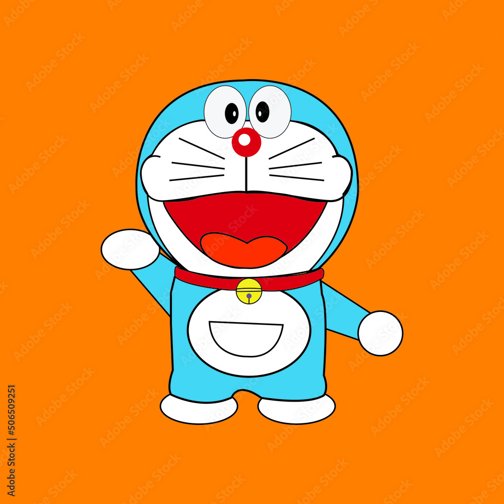 latest doremon cartoon vector abstract illustration Stock Vector ...