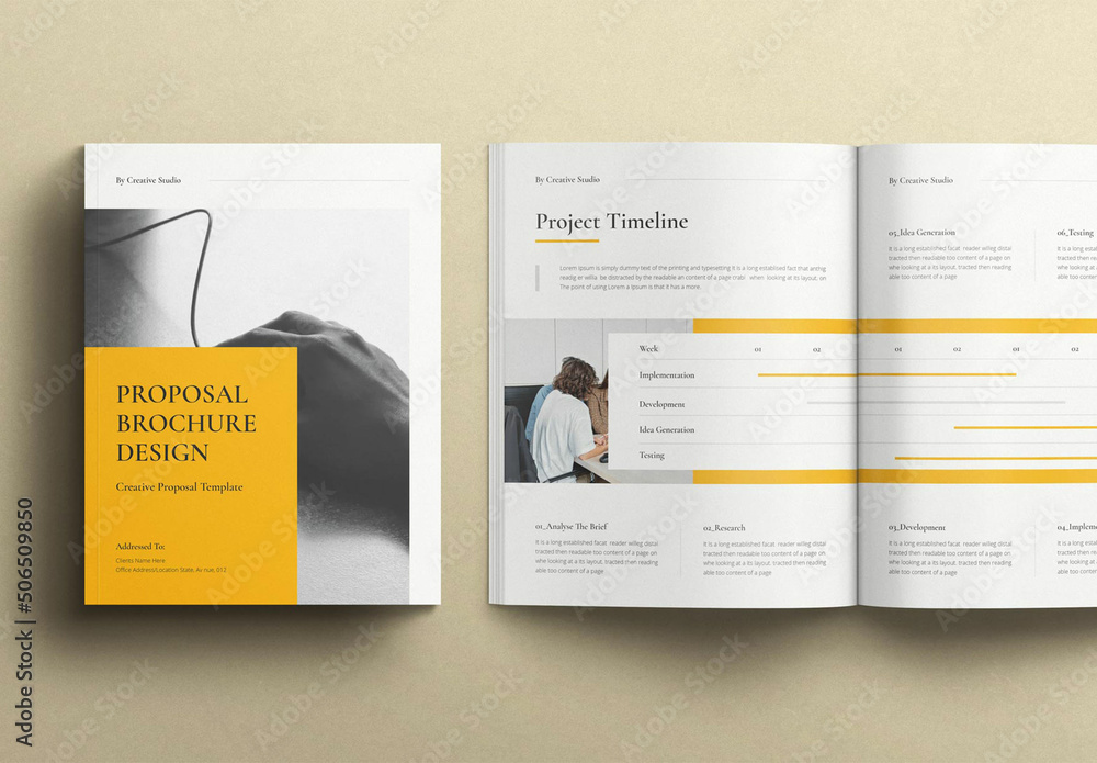 Proposal Brochure Layout Stock Template | Adobe Stock