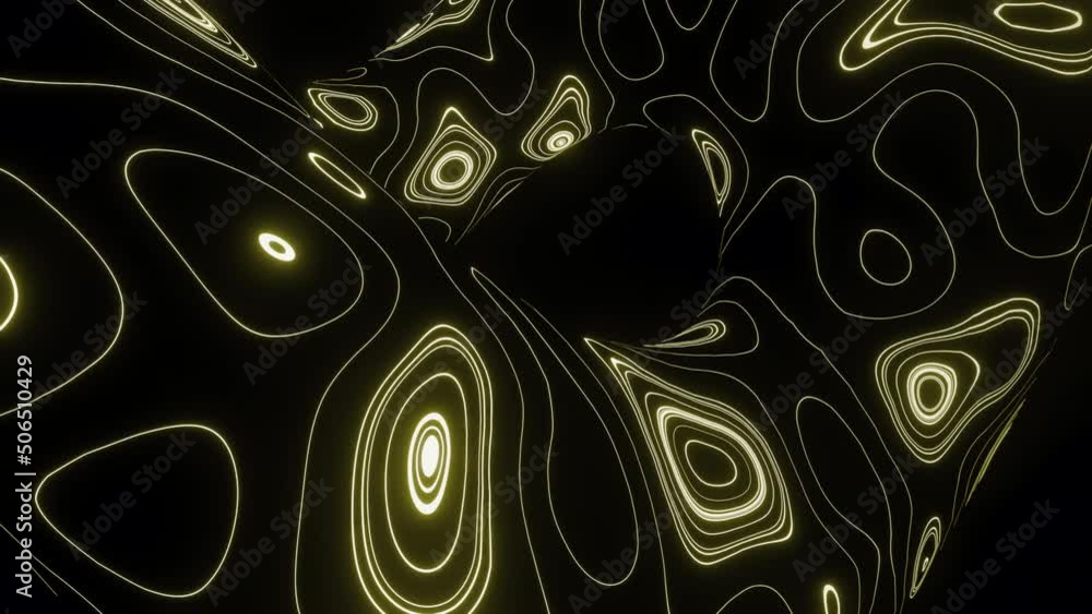 Vidéo Stock Curved line from moving energy pattern. Design. Curved flow ...