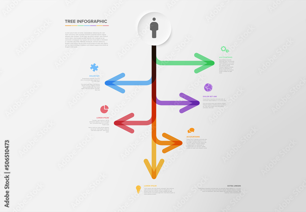 Arrows Infographics Layout with Various Diversity Options Stock ...