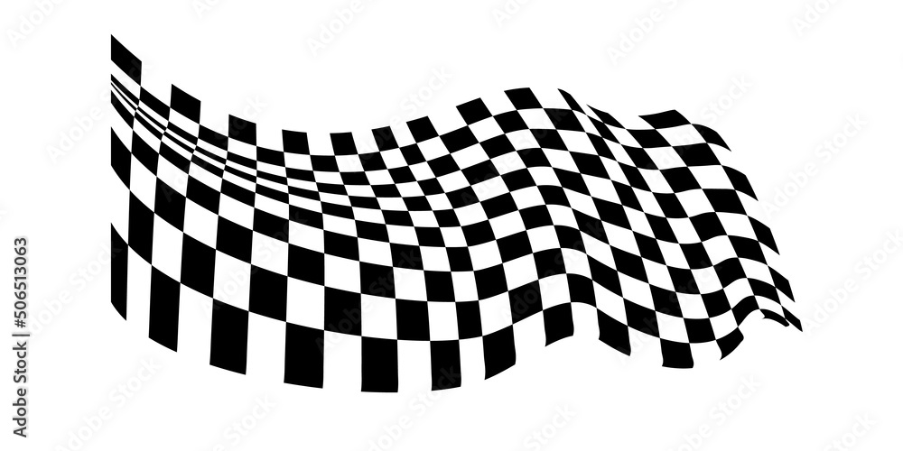 Checkered flag. Signaling on the race track. fabric texture with cubes ...