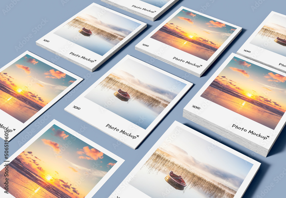 Set of Photos Mockup Stock Template | Adobe Stock