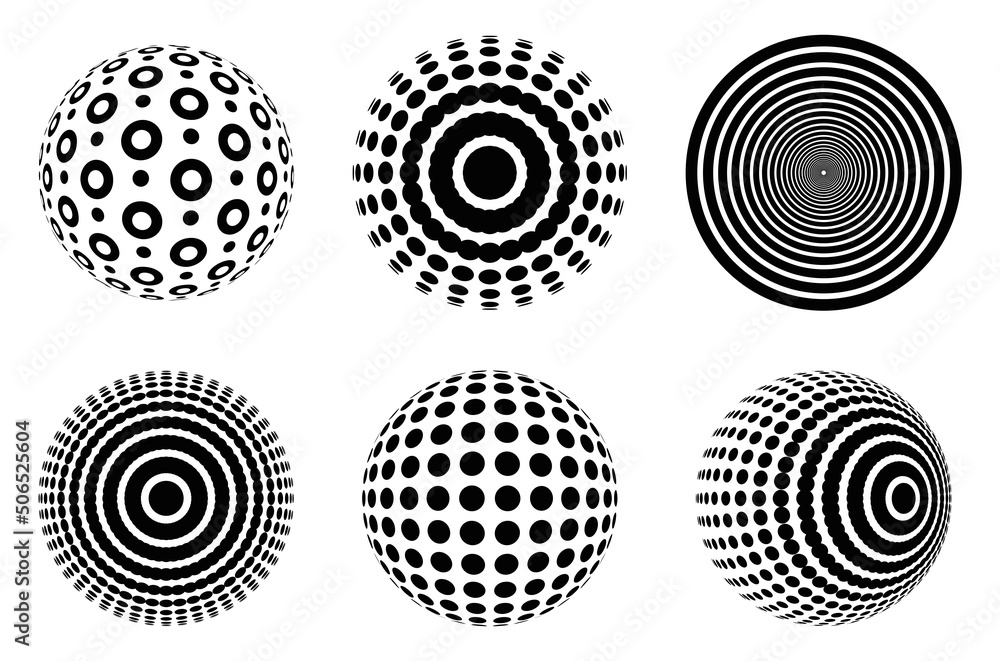 Op Art Optical Illusion 3d Shape Point Circle Stock Vector | Adobe Stock
