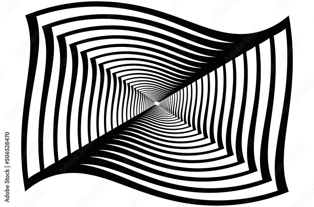 Distorted wave halftone rectangle optical illusion Stock Vector | Adobe ...