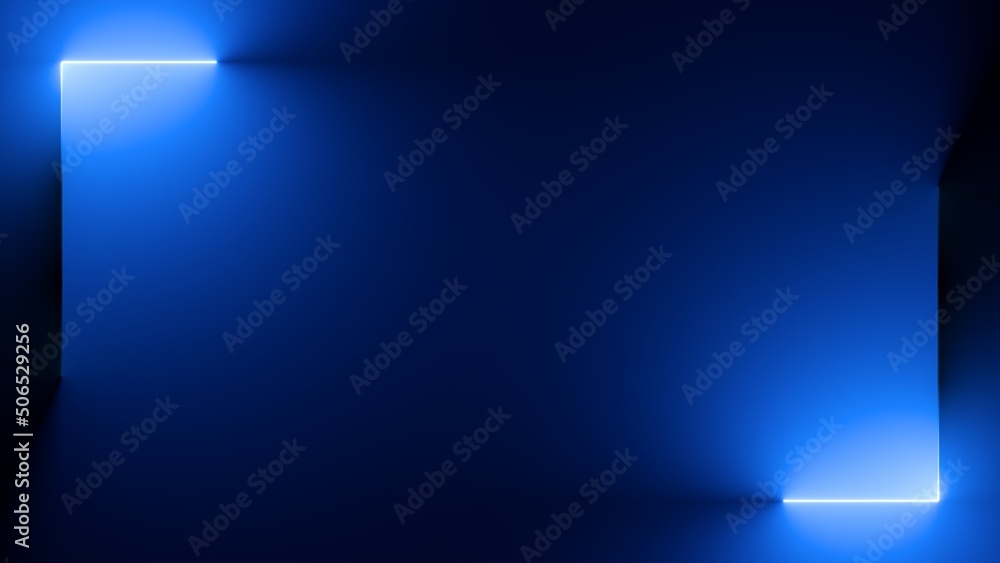 3d render, abstract blue neon background Stock Illustration | Adobe Stock