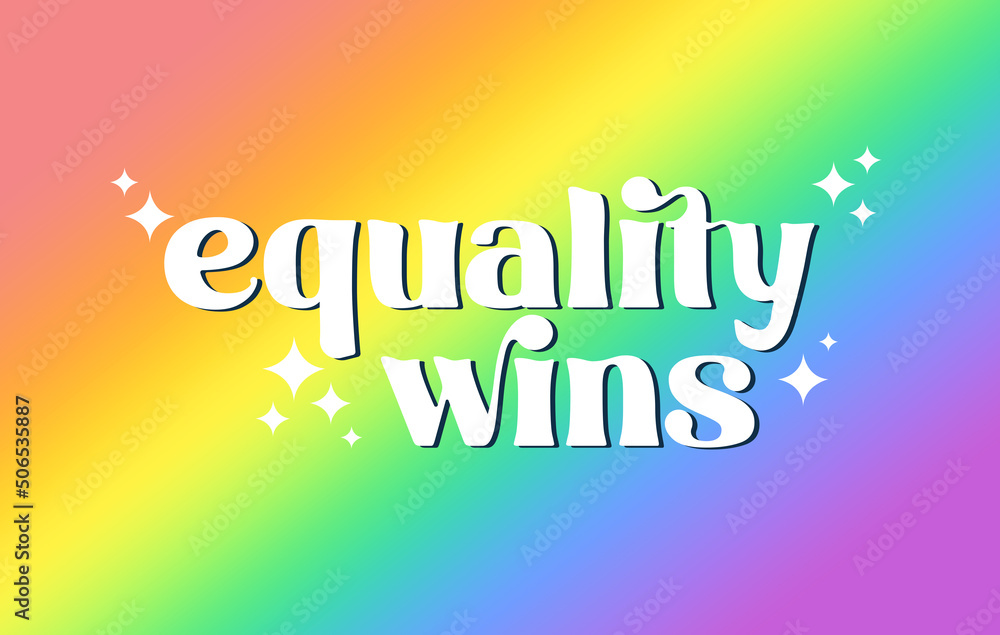 Equality wins LGBT flag aesthetic gradient background. Stock ...