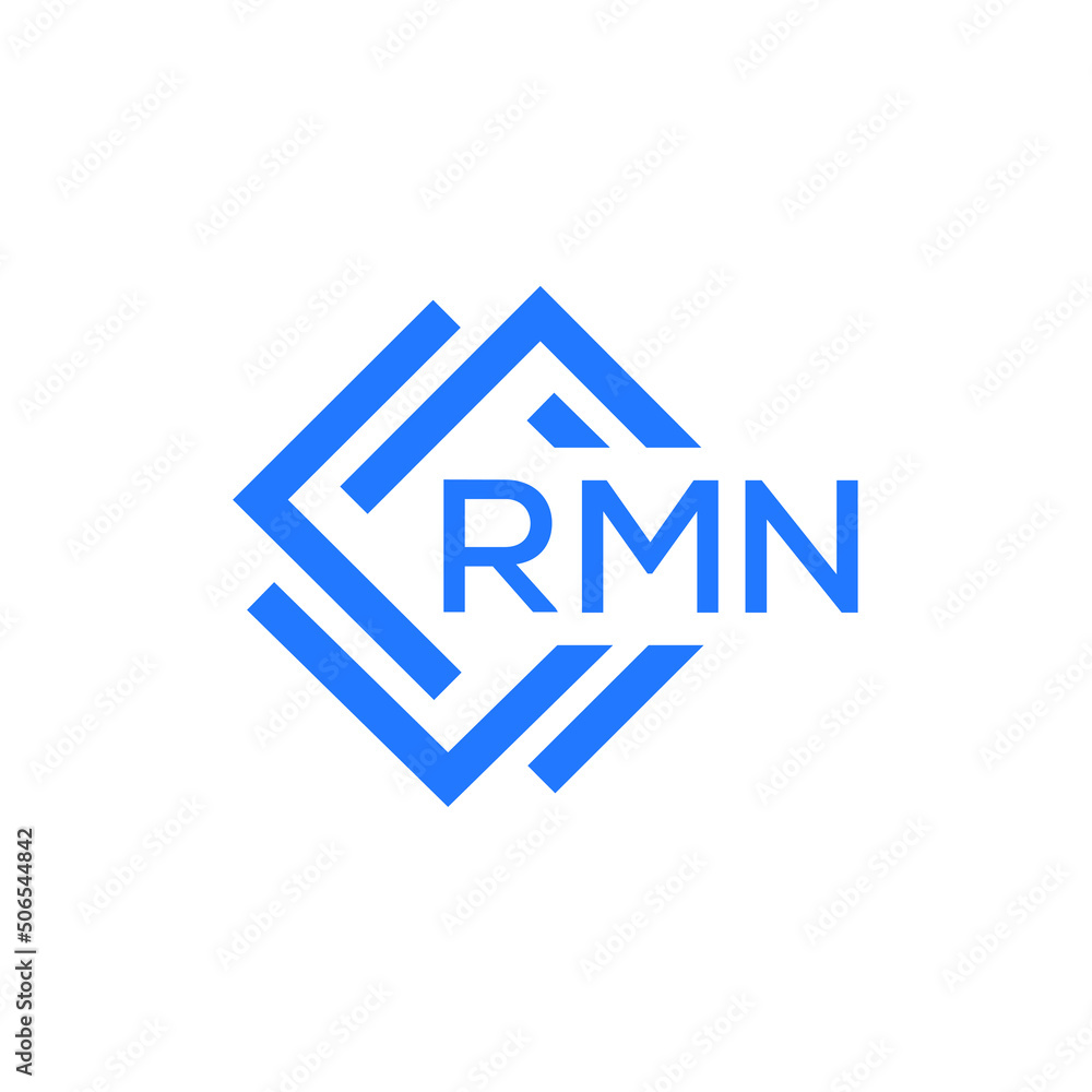 RMN technology letter logo design on white background. RMN creative ...