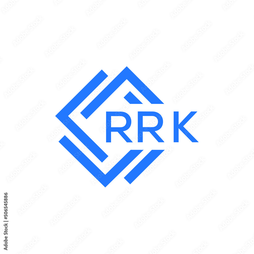 RRK technology letter logo design on white background. RRK creative ...