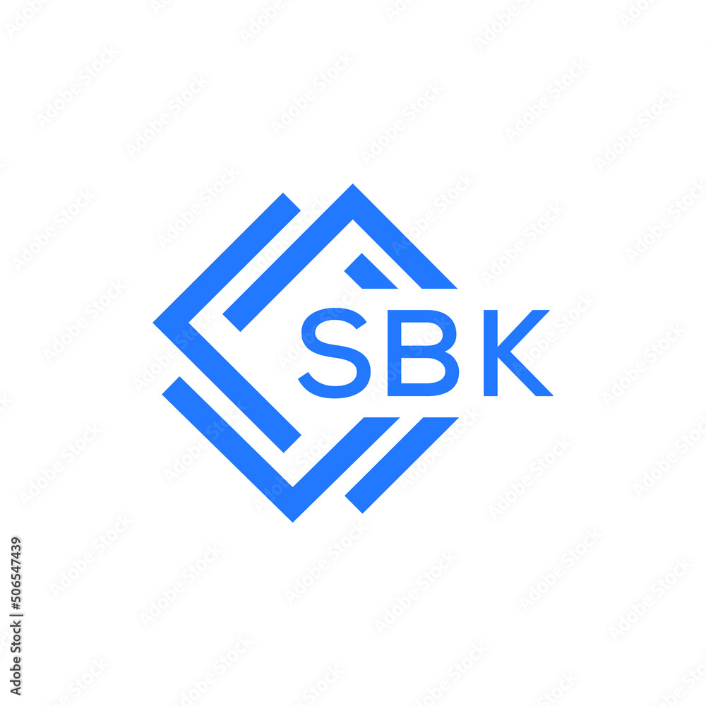 SBK technology letter logo design on white background. SBK creative ...