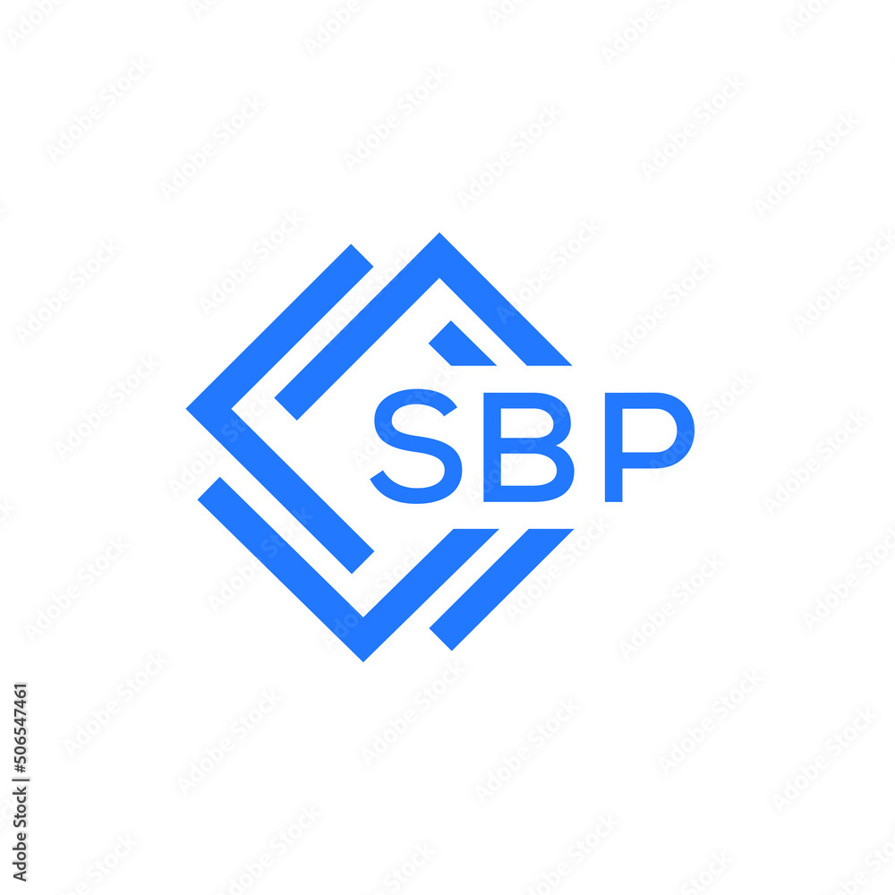 SBP technology letter logo design on white background. SBP creative ...