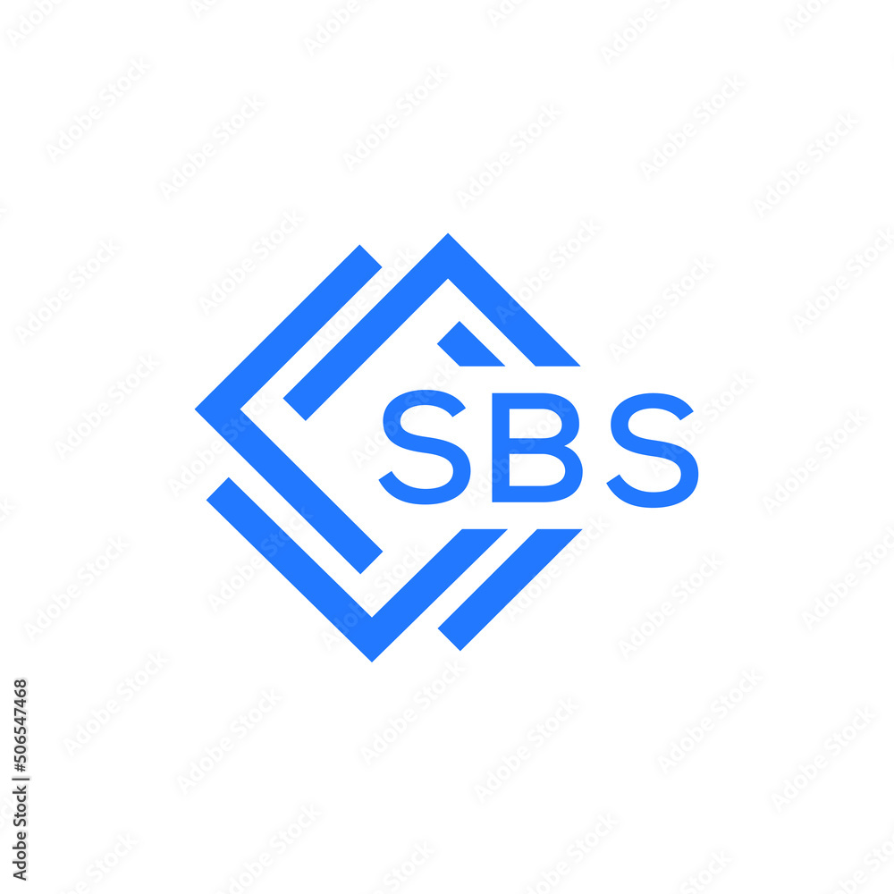 SBS technology letter logo design on white background. SBS creative ...