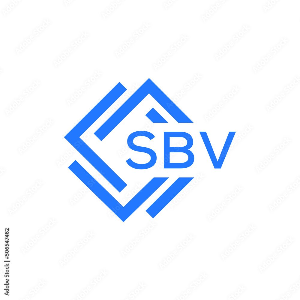 SBV technology letter logo design on white background. SBV creative ...