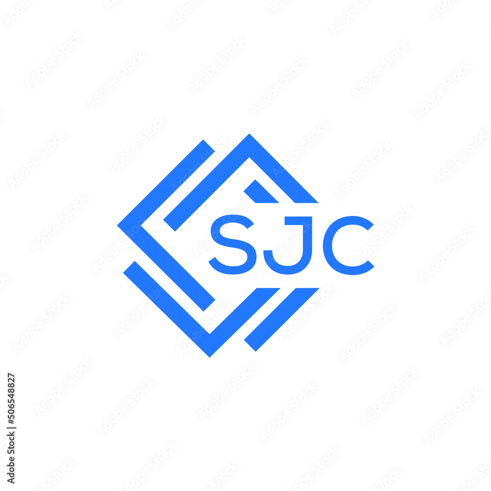 SJC technology letter logo design on white background. SJC creative ...