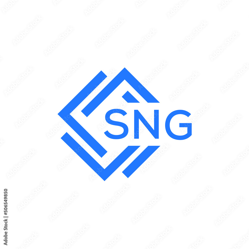 SNG technology letter logo design on white background. SNG creative ...