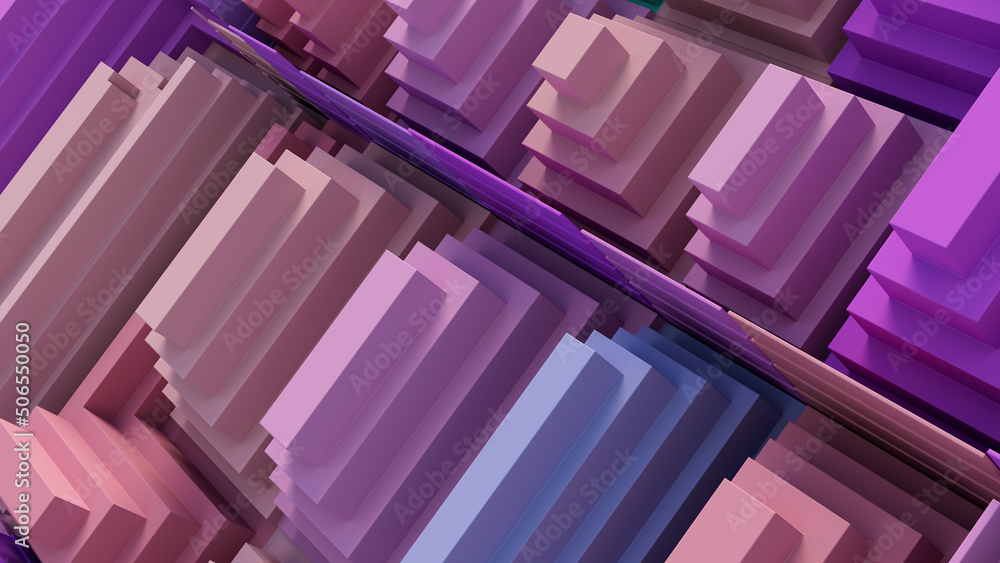 Pastel Colored Tech Background with a Geometric 3D Structure. Clean ...