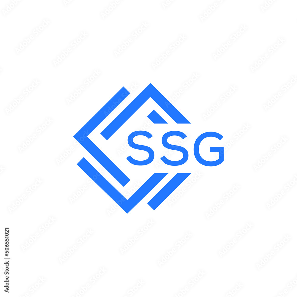 SSG technology letter logo design on white background. SSG creative ...