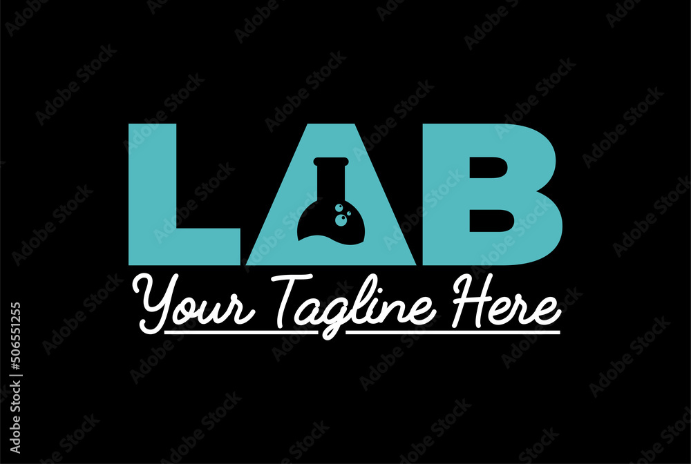 Clever Letter Lab Text Type Word Typography Font for Science Logo ...