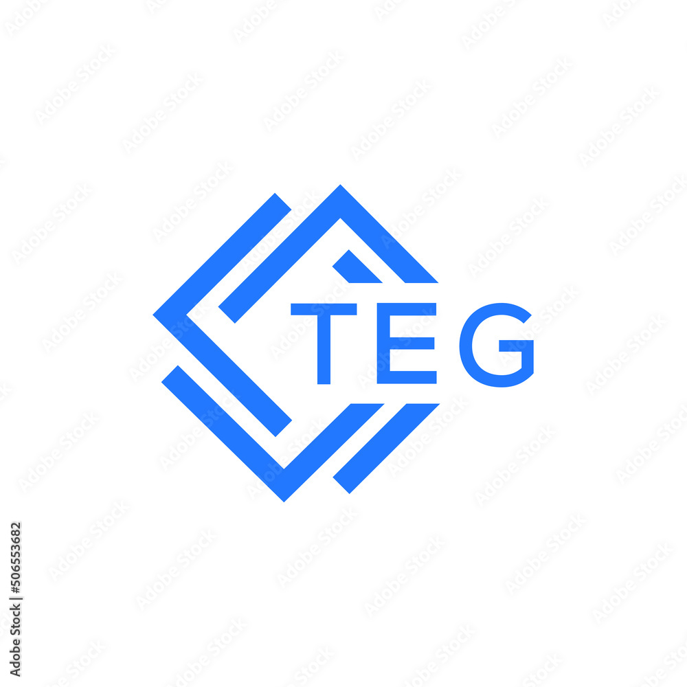 TEG technology letter logo design on white background. TEG creative ...