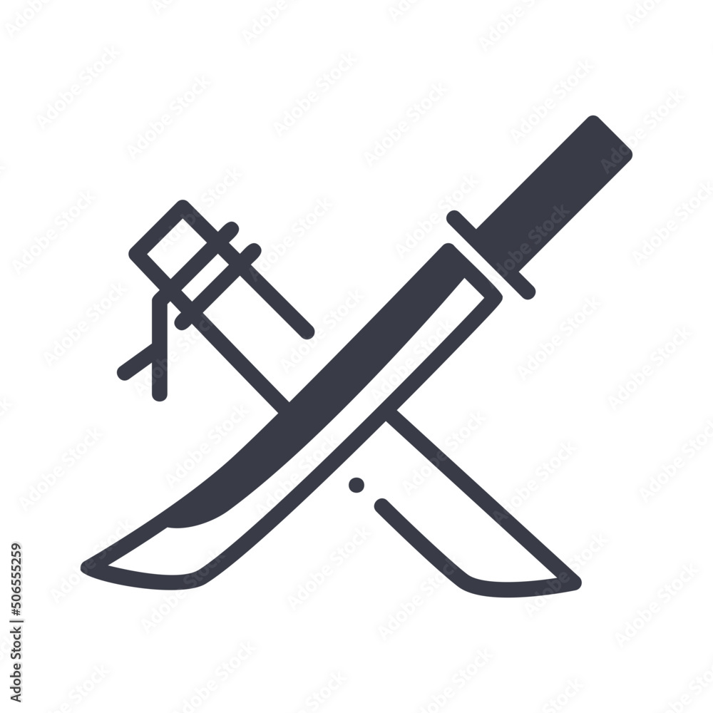 samurai sword icon Stock Vector | Adobe Stock