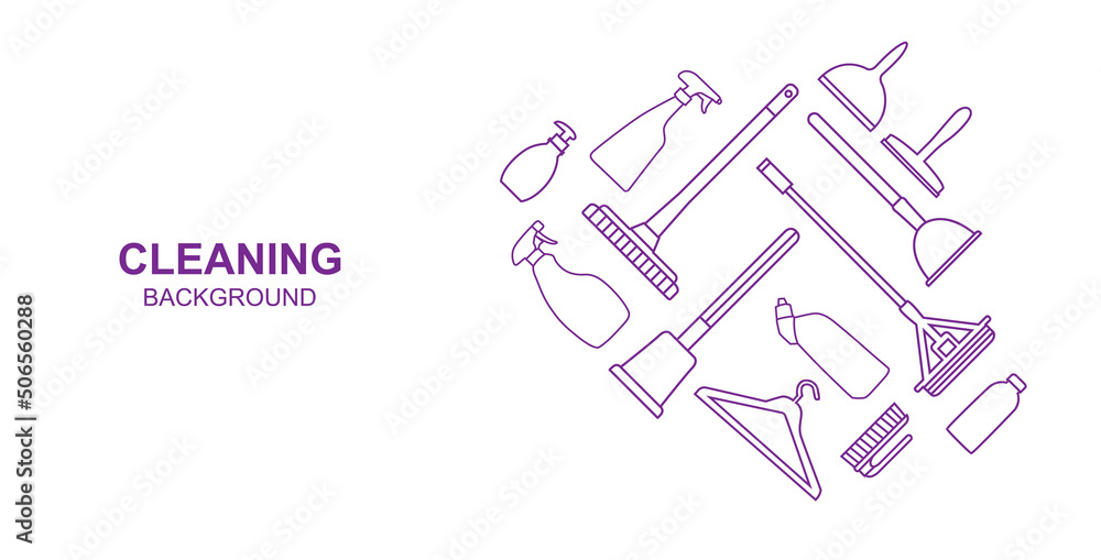 cleaning services vector template, cleaning background, house clean ...