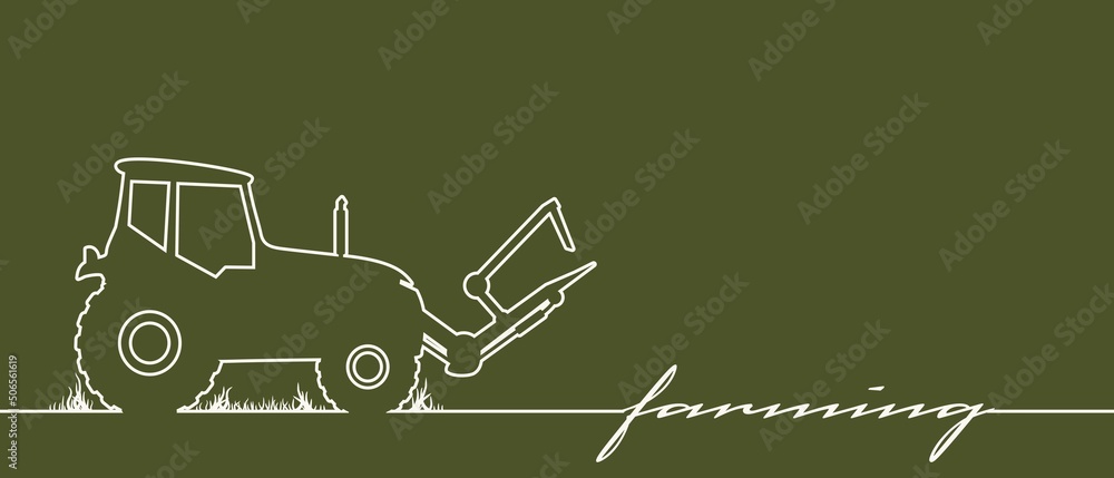 Agricultural machinery. Vehicle for field farm work. Industrial tractor ...