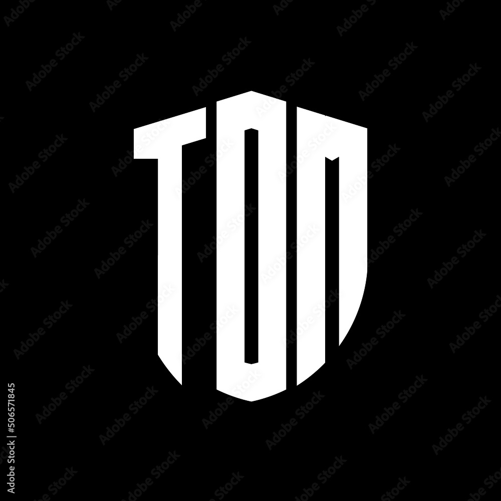 TDM letter logo design. TDM modern letter logo with black background ...
