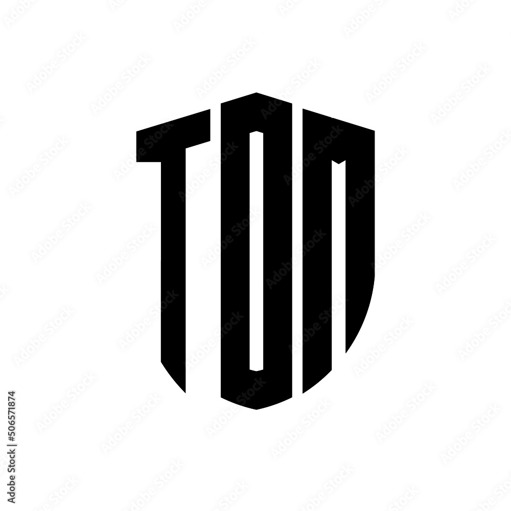 TDM letter logo design. TDM modern letter logo with black background ...